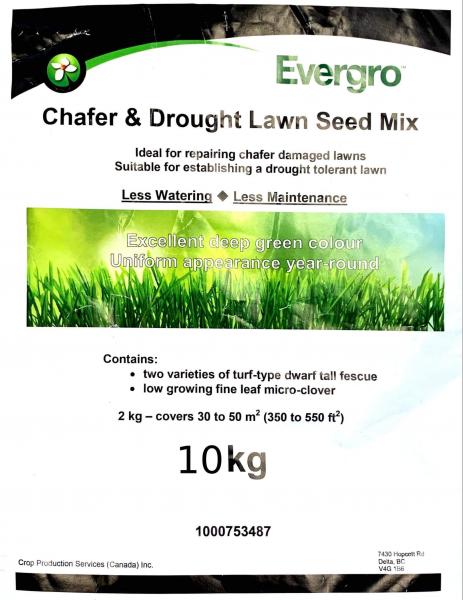 Evergro Chafer & Drought Lawn Seed Mix - 10kg - Peninsula Landscape ...